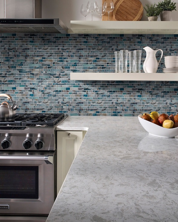 Night Sky Interlocking Crystallized Glass Mosaic - StoneLocator